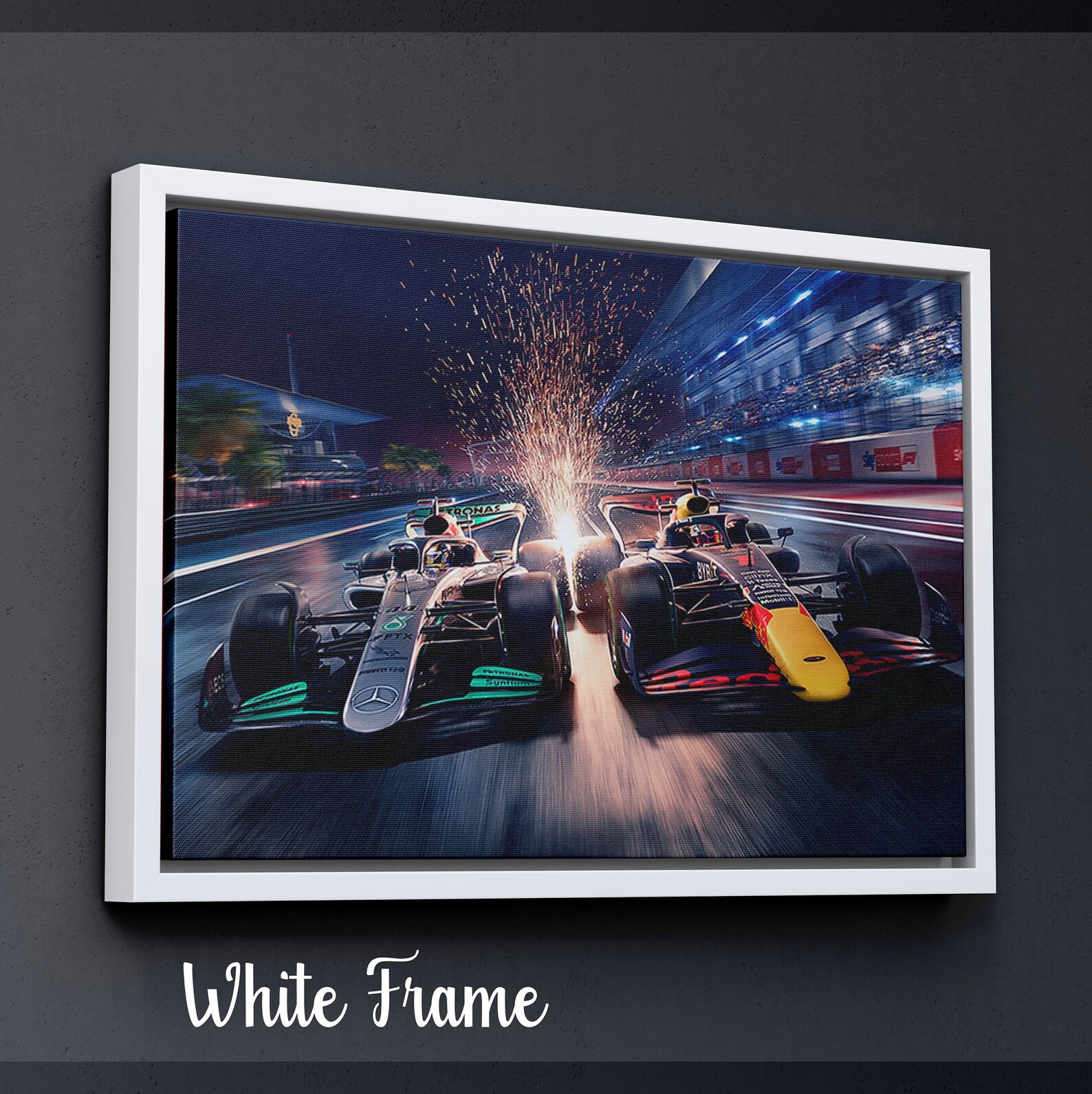 Legend Cars Canvas Poster, Formula 1 Ferrari Vs Redbull Best Overtake ...