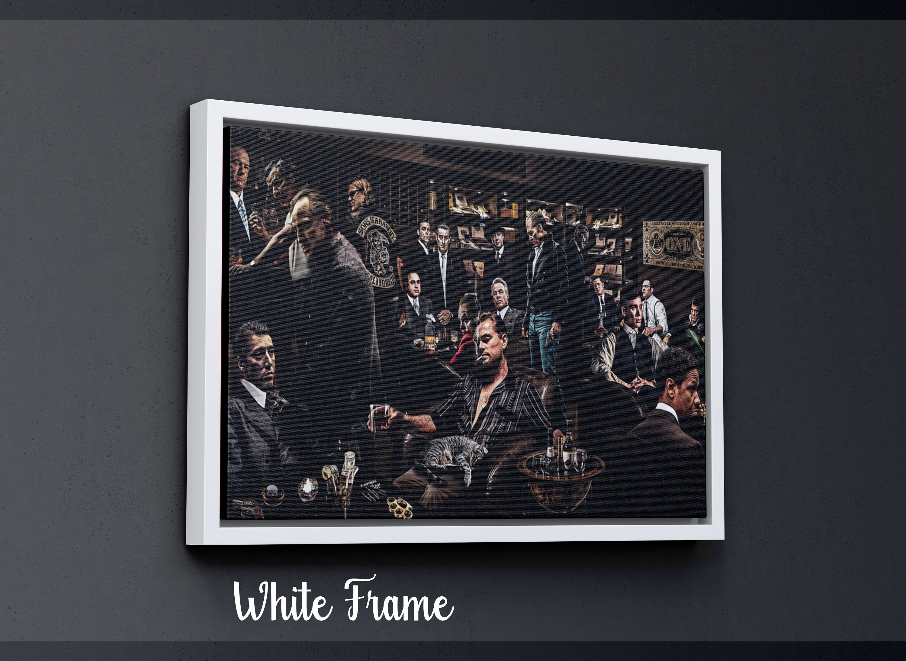 Gangsters Wall Decor, Famous Gangsters Canvas Print Art, Famous Last ...