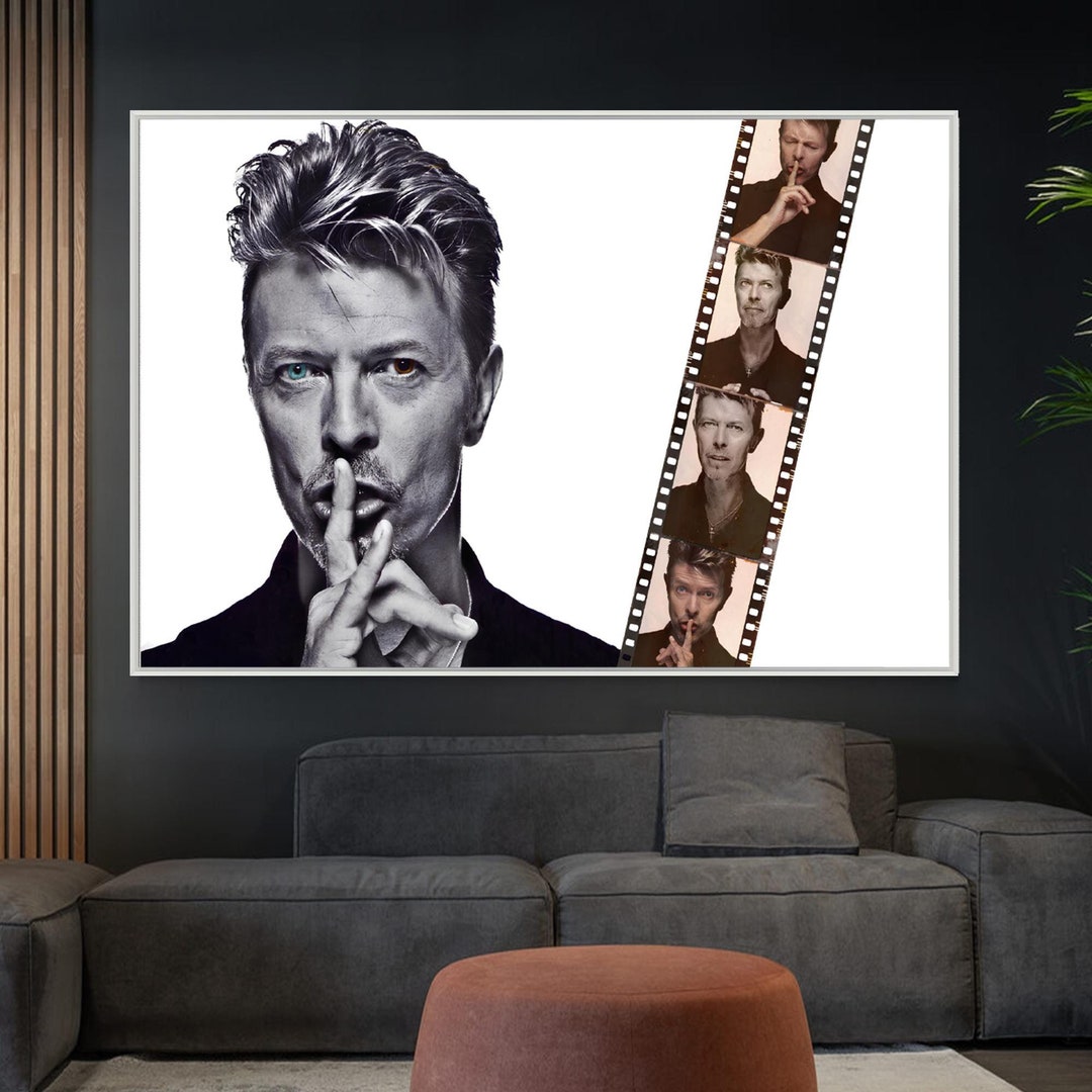 David Bowie Canvas, David Bowie Hush Wall Art, Handsome Man Art, Hush ...