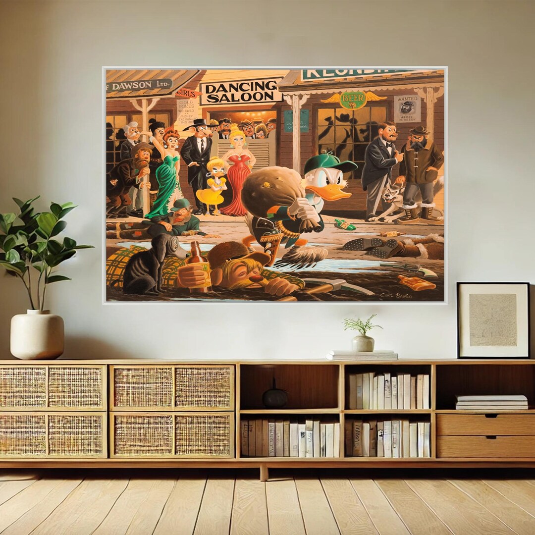 Scrooge Mcduck Art Print, Mcduck & Treasure Wall Art, Donald Duck Wall ...