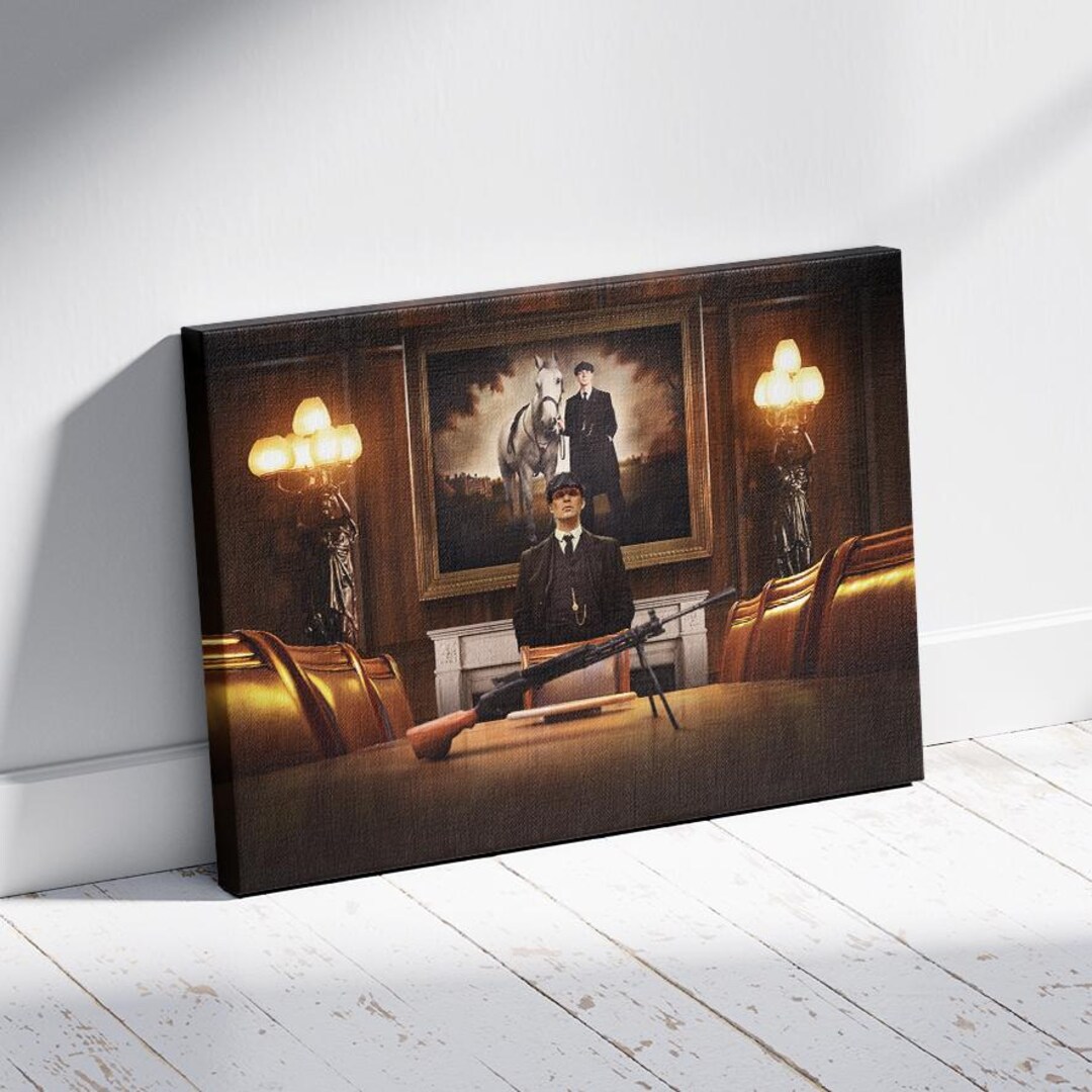 Peaky Blinders Canvas, Gangster Wall Art, Peaky Blinders Thomas Shelby ...