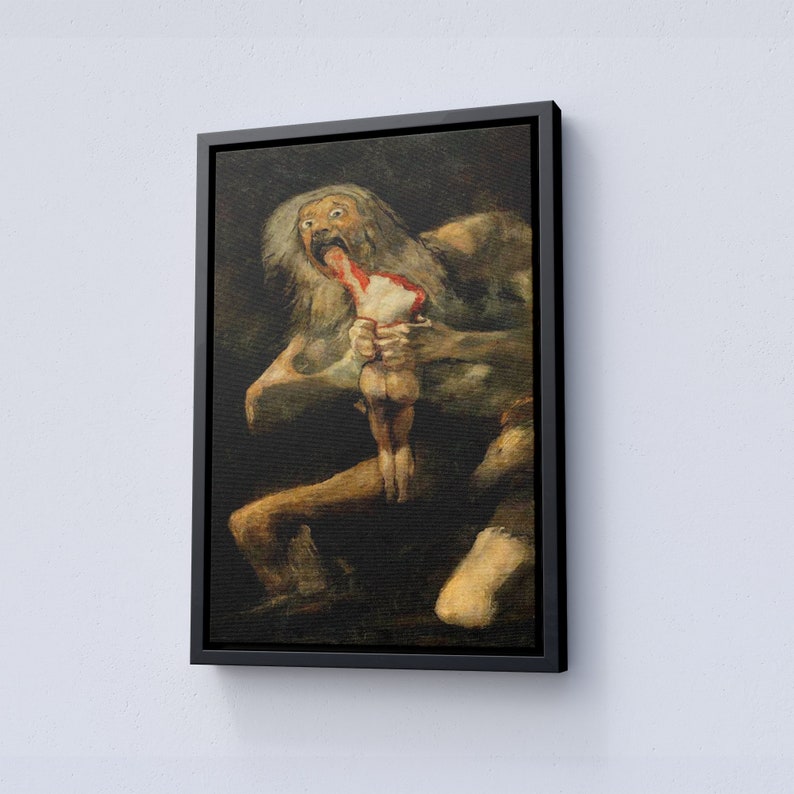 Saturn Devouring His Son Canvas Painting, Saturn Devouring His Son ...