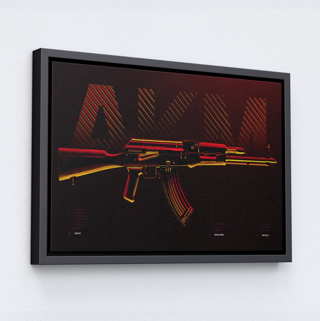 AK-47 Canvas, Russian AK-47 Kalashnikov Poster, AK-47 Canvas Wall Art ...
