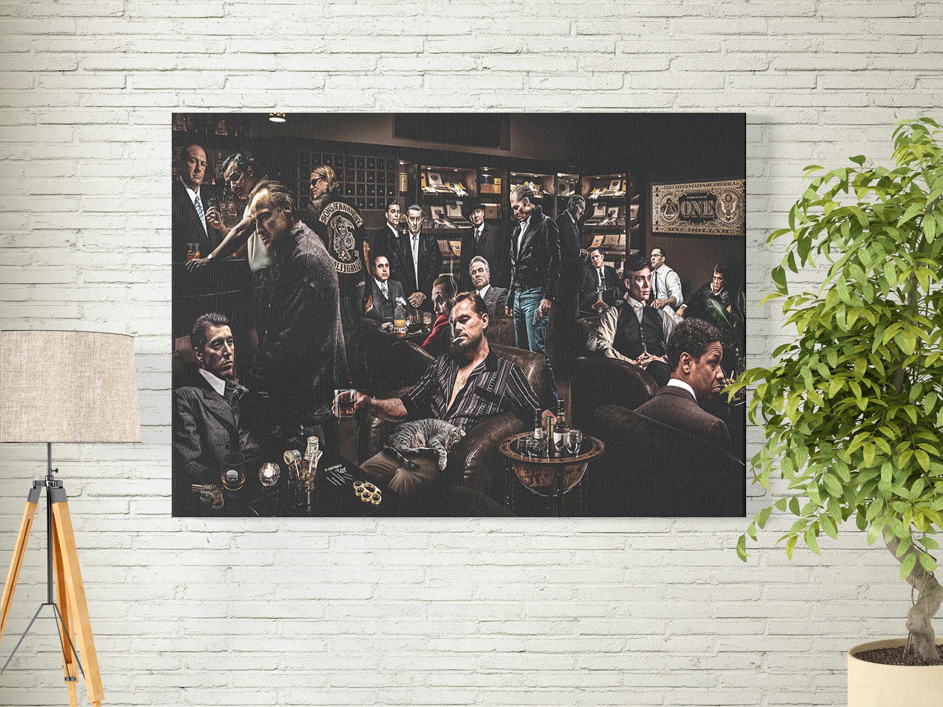 Gangsters Wall Decor, Famous Gangsters Canvas Print Art, Famous Last ...