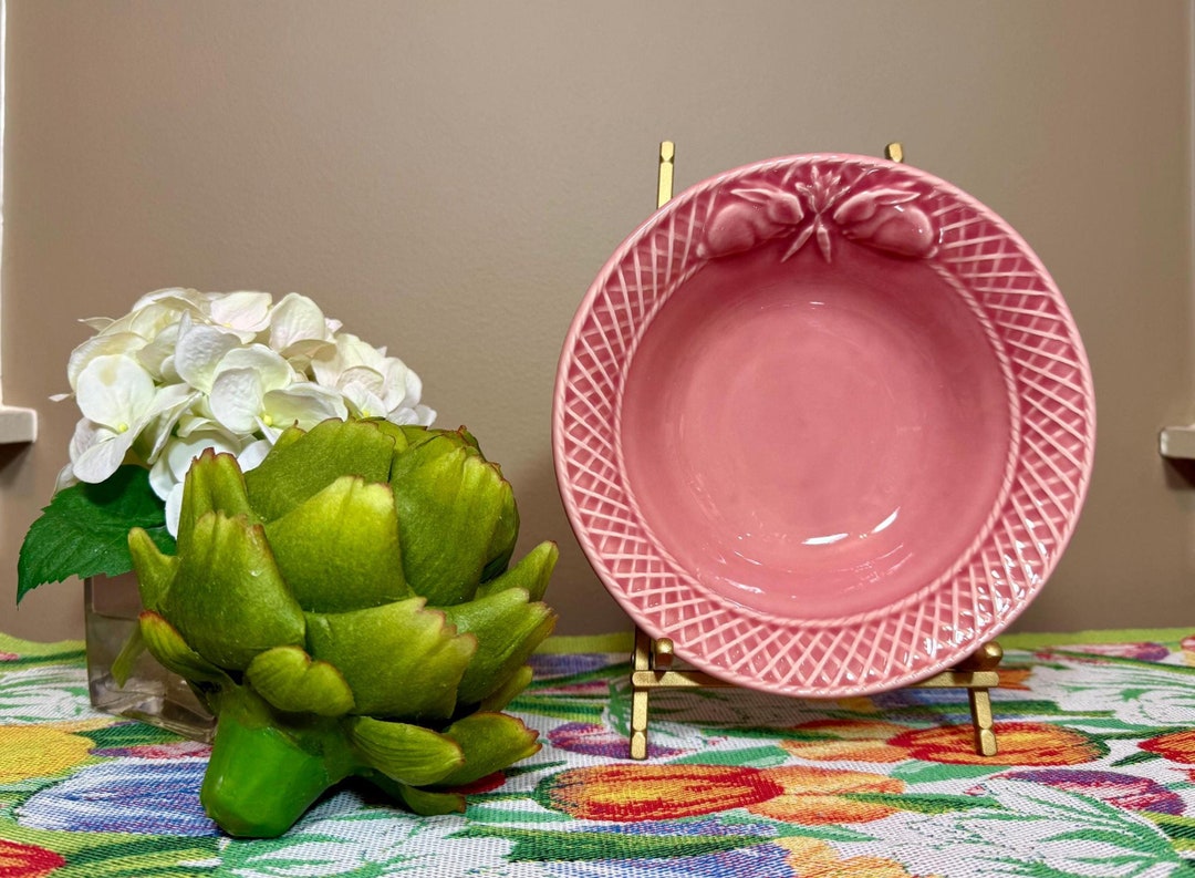 Bordallo Pinheiro Rabbit Pink Coup Soup Bowl - Set of 4 - Etsy