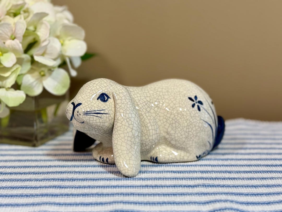 Dedham Pottery the Potting Shed Bunny - Etsy