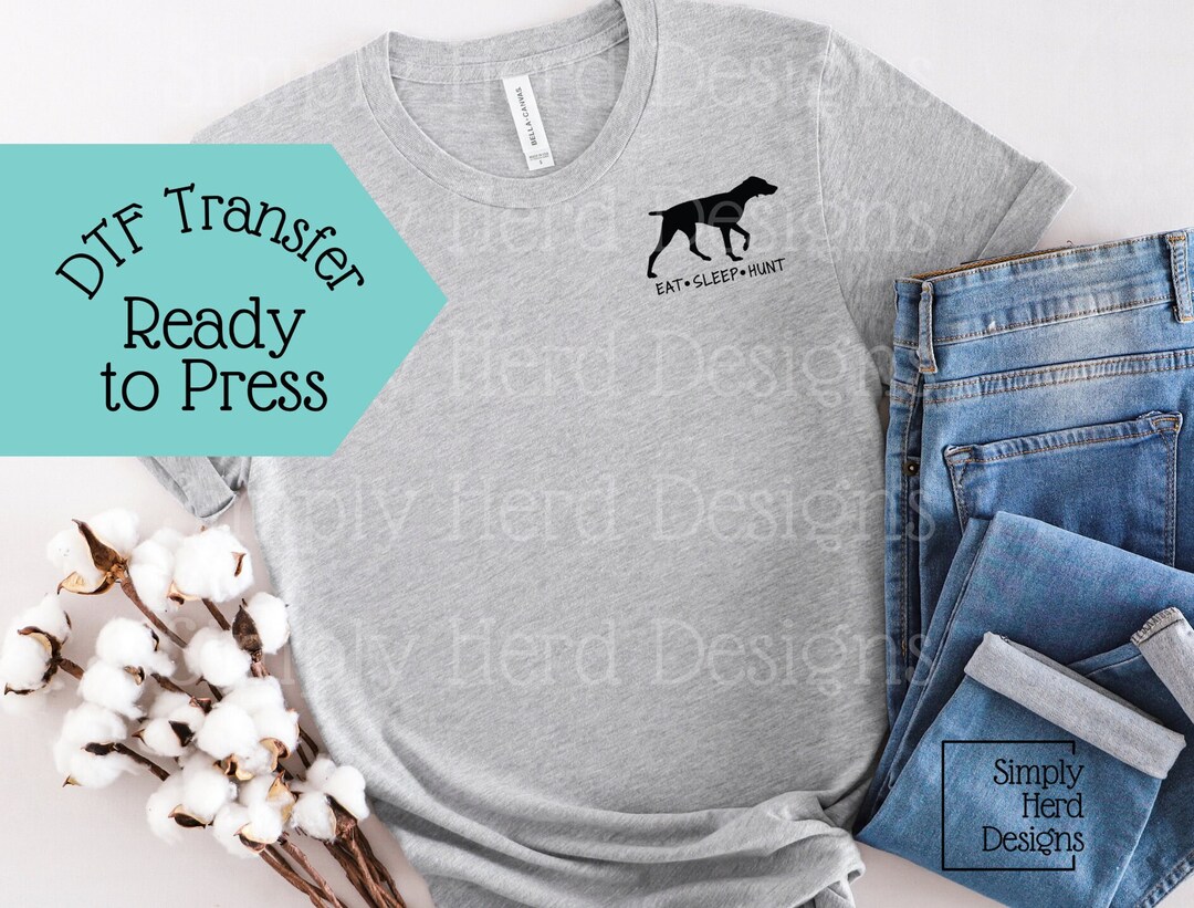 Pointer Retriever Eat, Sleep, Hunt DTF Transfer, Ready to Press - Etsy
