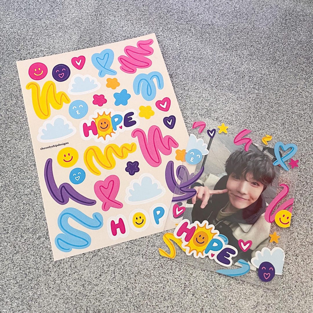 B GRADE - BTS J-HOPE Deco Sticker Sheet - Etsy
