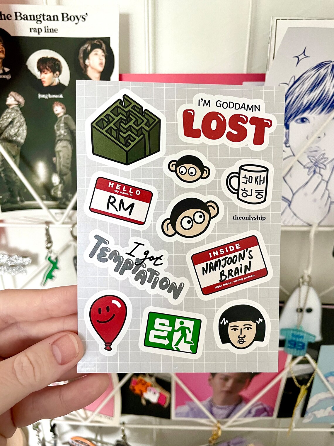 BTS RM LOST Sticker Sheet - Etsy