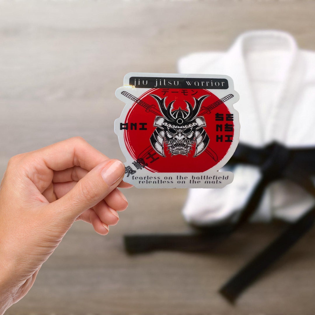 Japanese Samurai Warrior Theme Jiu Jitsu Sticker Glossy Water Proof ...