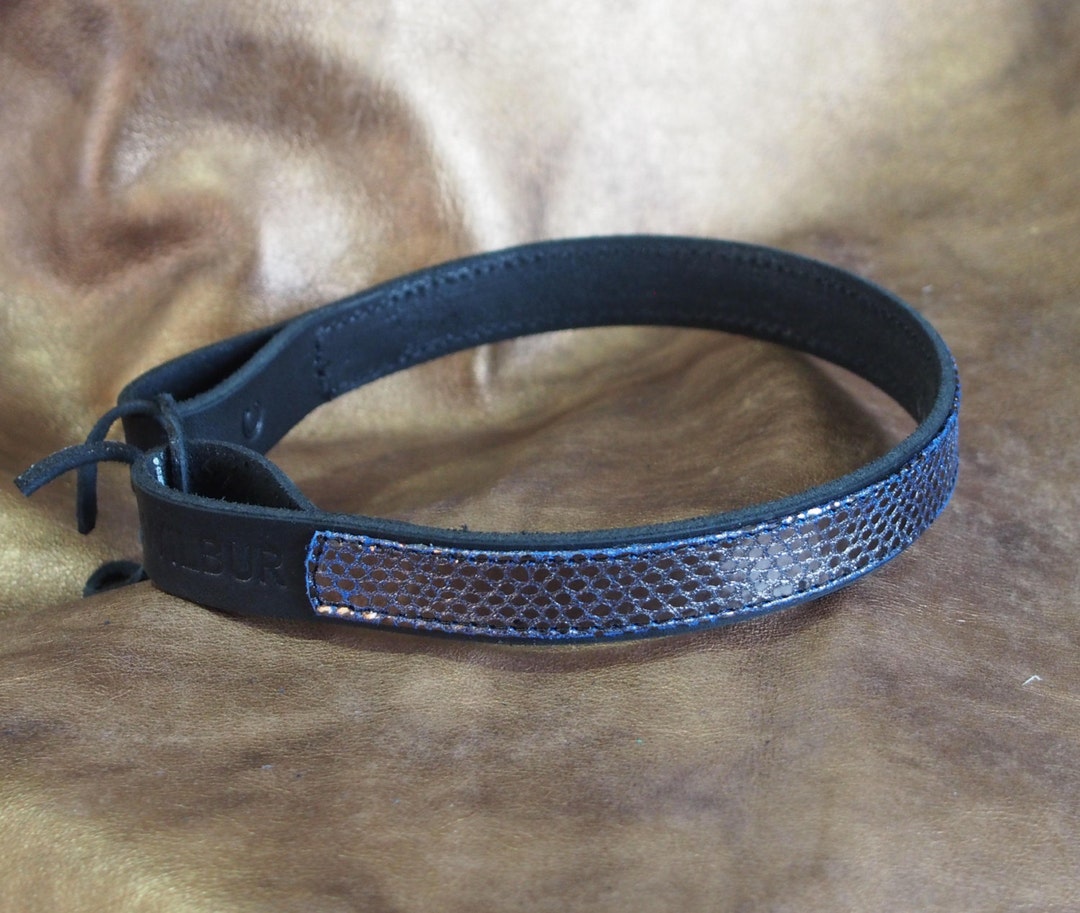 Pewter Python Leather Show Brow Band - Etsy