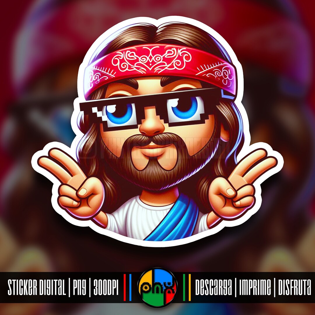 JESUS Printable Digital Sticker Sticker003 4k 300dpi PNG HD Digital ...