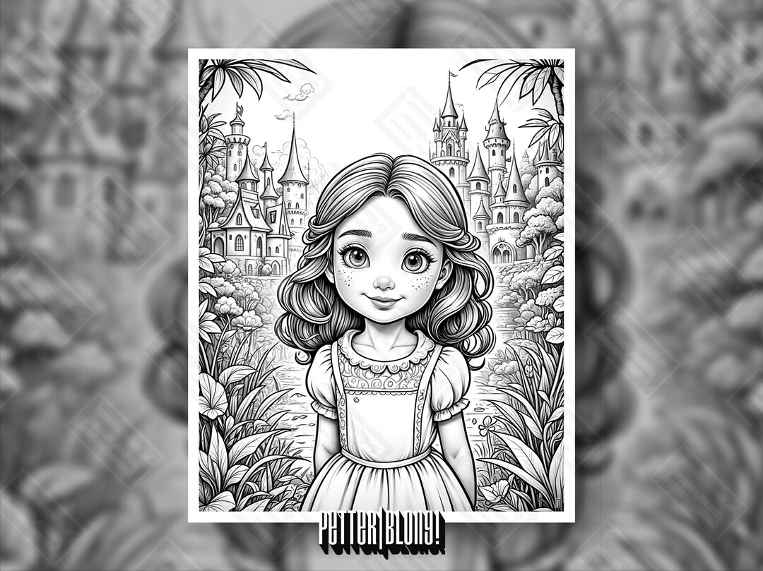 Sheet 04/30 Fantasy Girl Coloring Sheet Printable Digital Art 5k 300dpi ...