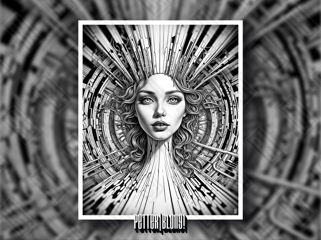 Sheet 15/30 Multiverse Woman Coloring Sheet Printable Digital Art 5k ...