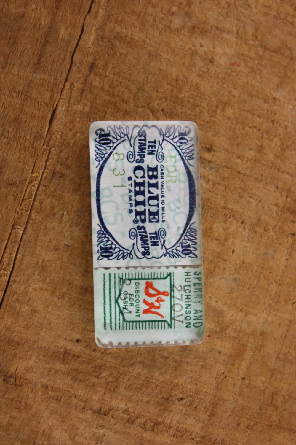 S&H grün Stempel / Blue Chip Stamp Magnet - Etsy.de