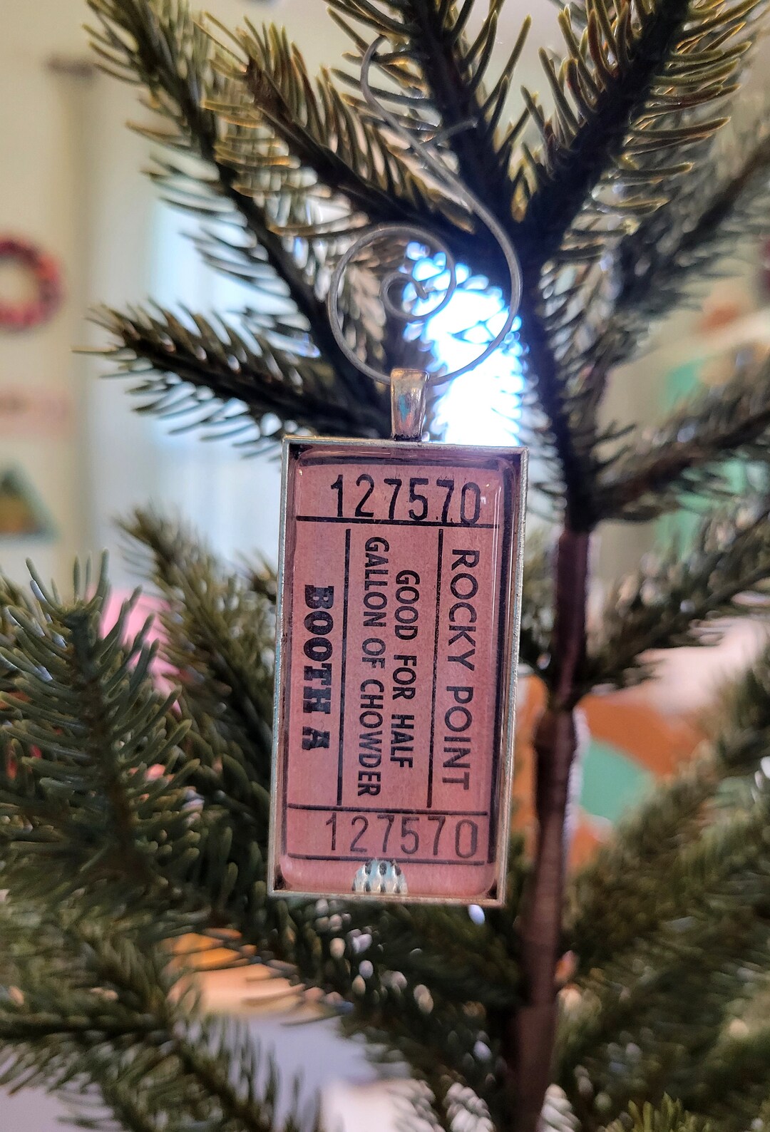 Rocky Point Amusement Park Ticket Tree Ornament- Gallon of Chowder - Etsy