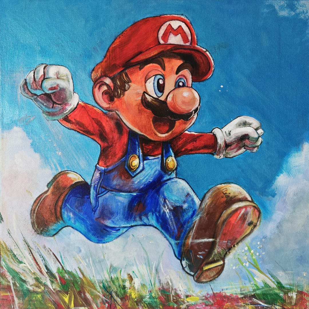 Mario Bros Painting - Etsy
