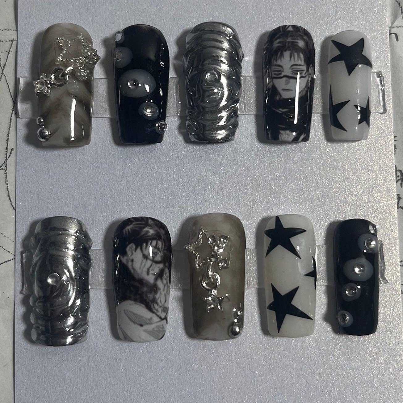 Choso Jjk Jujutsu Kaisen Anime Acubi Style Trendy Handmade Press on ...