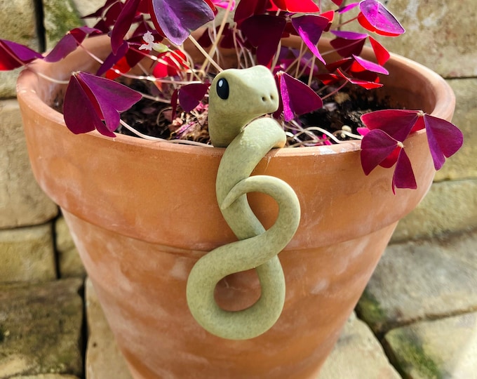 Indoor Pot Plant Decor Snake - Etsy