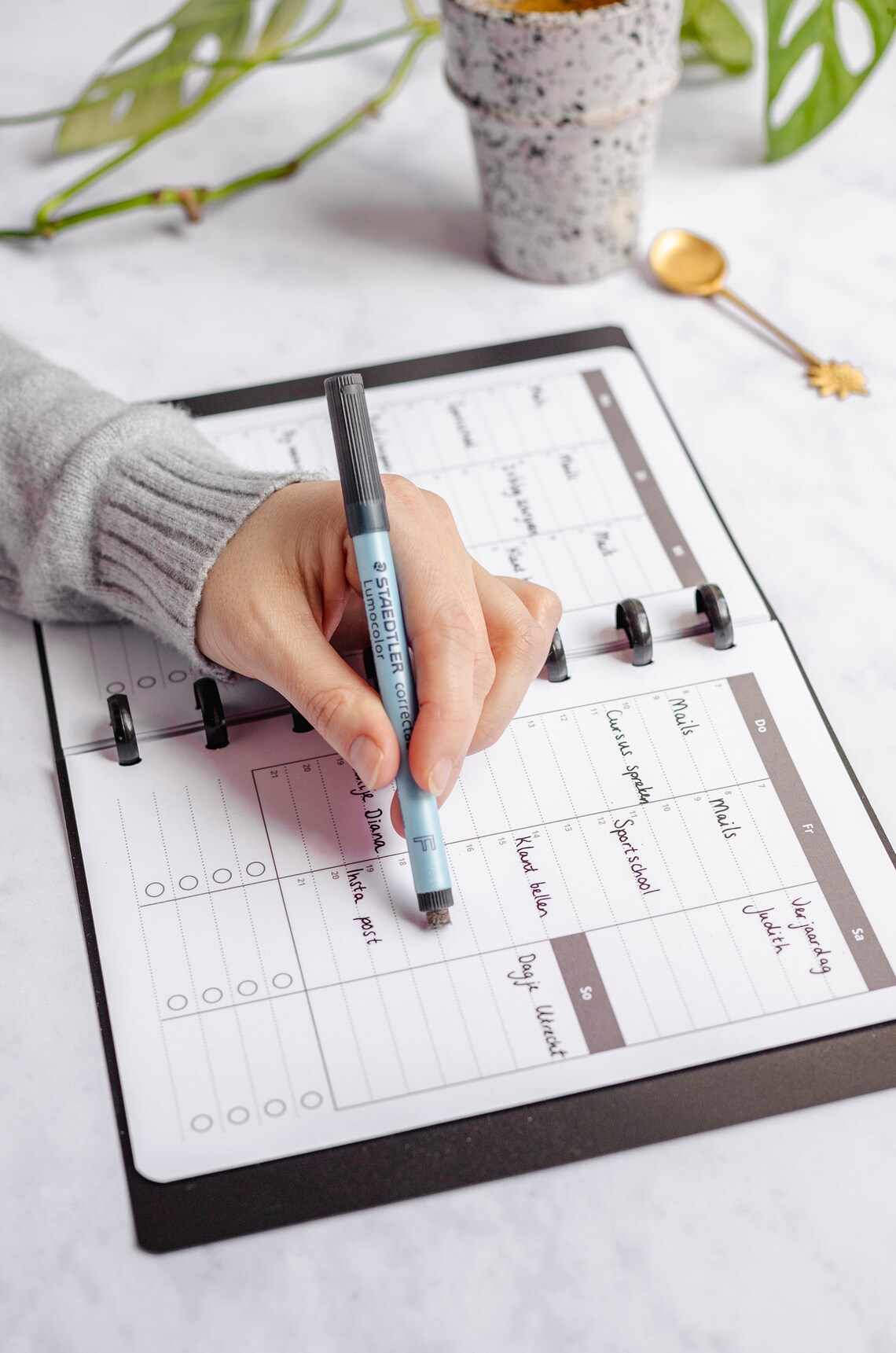 Reusable Planner, Dry Erase Planner, Undated Weekly Organiser, Reusable ...