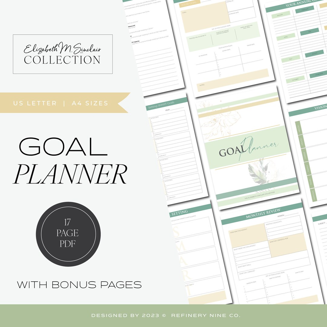 Goal Planner, Goal Setting, Goal Achievement SMART Goals, Vision Board ...