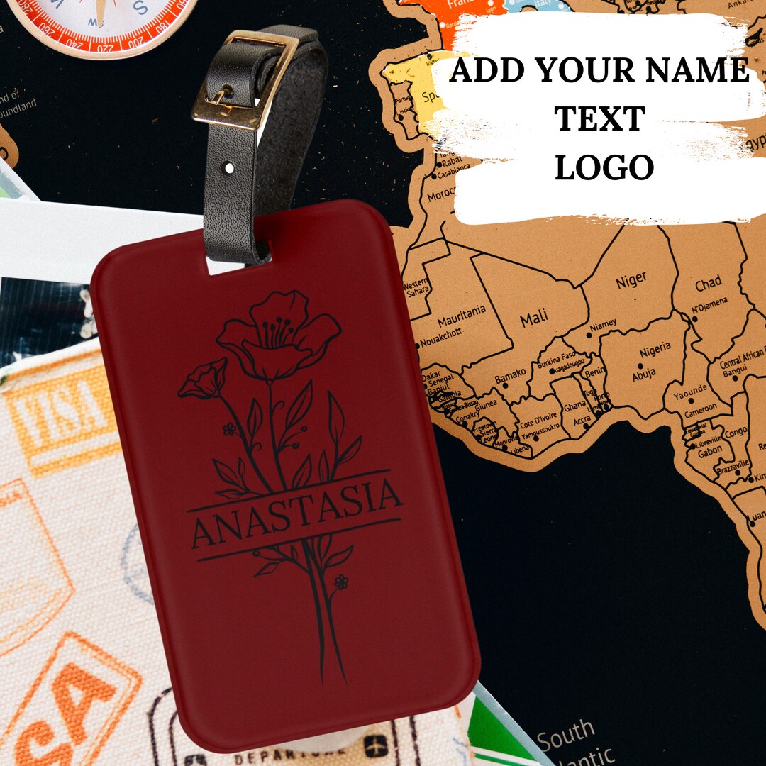 Personalized Luggage Tag Monogrammed Luggage Tag Travel Gift Bag ID ...