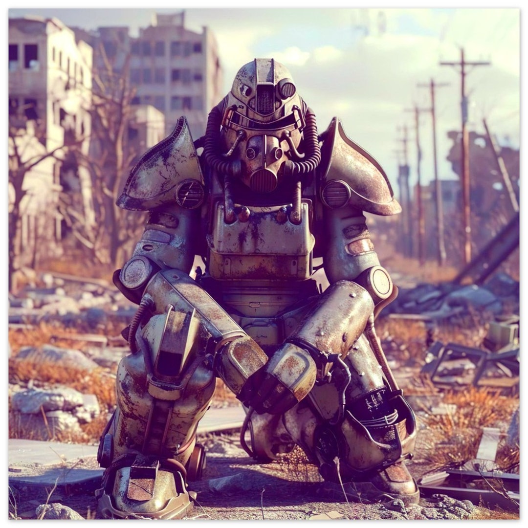 Fallout Poster Power Armor Fallout 4 Fallout Fan Fallout T Fallout Art Fallout 4