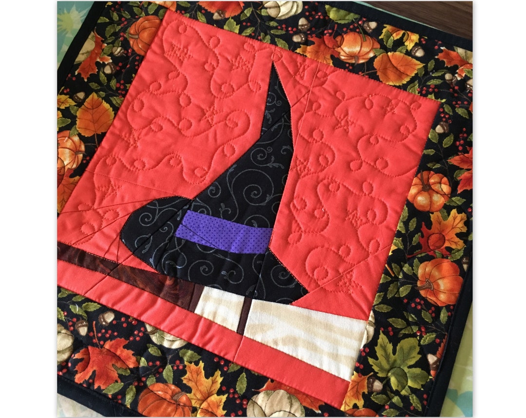PDF Witch's Night Out Quilt Block Pattern 9 Inch Foundation Paper ...