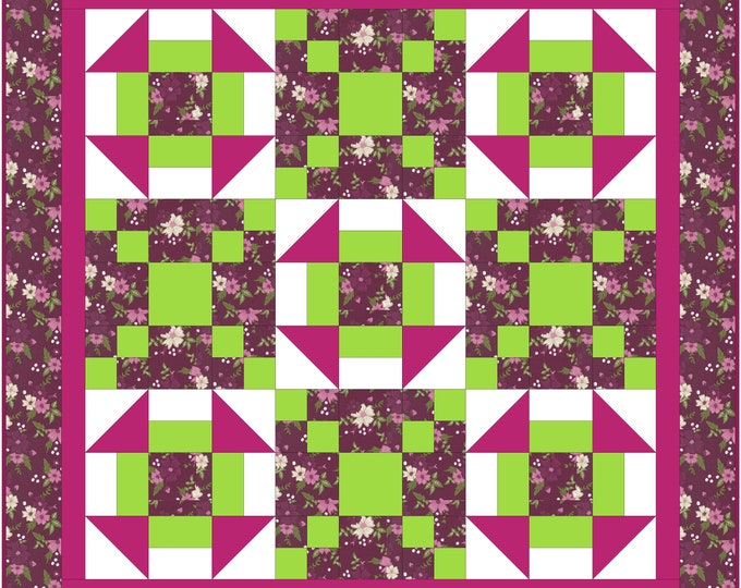 Quick and Easy Lap Quilt, Layer Cake and Beginner Friendly - Printed ...