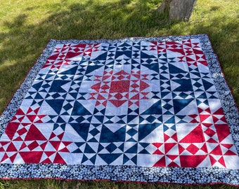 Hero's Star Quilt Pattern, Quilt of Valor, Freedom Quilt, Patriotic ...