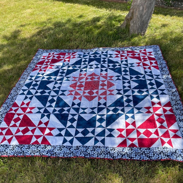 Red White Blue Quilt - Etsy