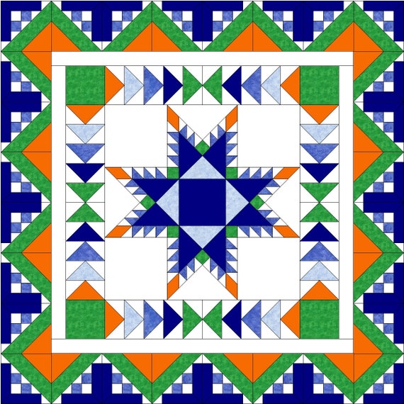 Feathered Star Medallion Quilt Pattern Aria Quilt Pattern (Download)