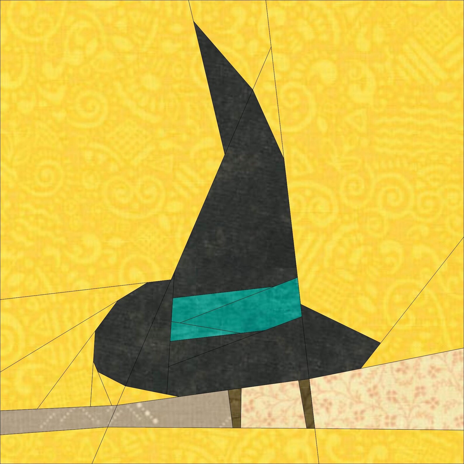 PDF Witch's Night Out Quilt Block Pattern 9 Inch - Etsy