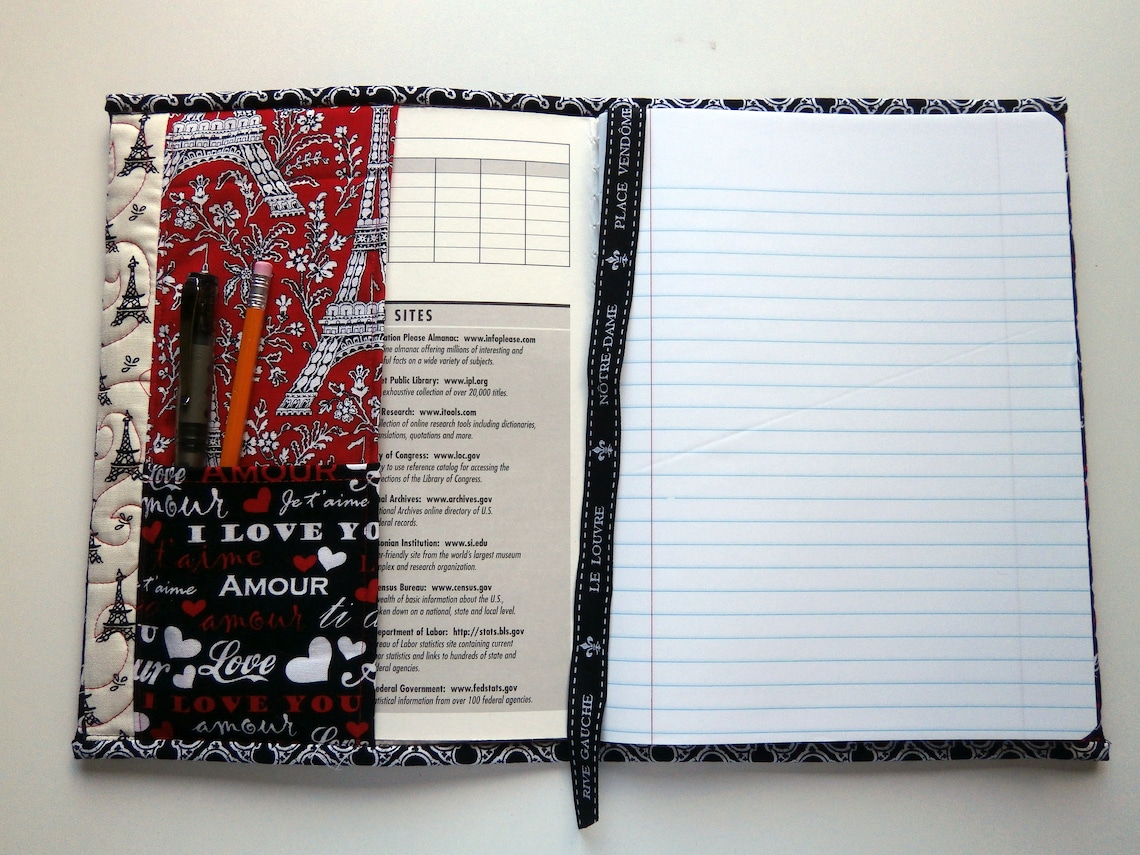 Quilted Journal Cover Pattern PDF Book Cover instructions | Etsy