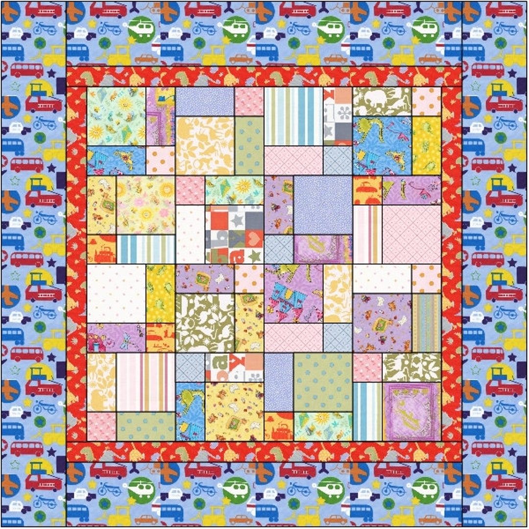 Simple Charm Square Baby Quilt Pattern to Use With Five Inch Squares ...