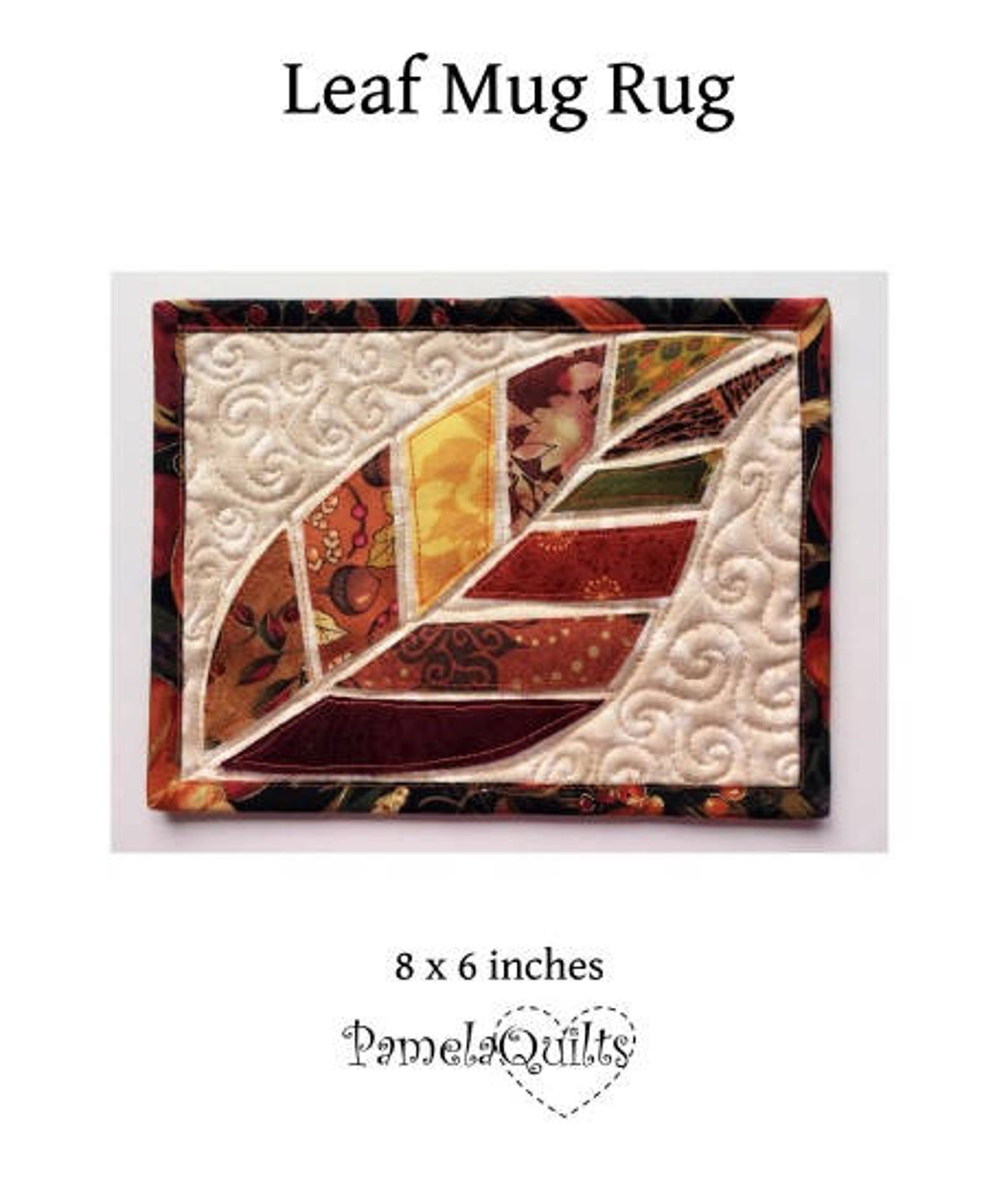 Autumn Leaf Mug Rug PDF Pattern Fall Mini Quilt Download | Etsy