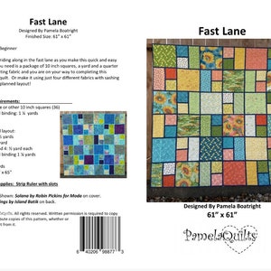 Quick and Easy Lap Quilt, Layer Cake and Beginner Friendly - Printed ...