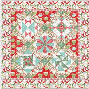 Classic Christmas Sampler PDF Quilt Pattern, Beginner Friendly Lap ...