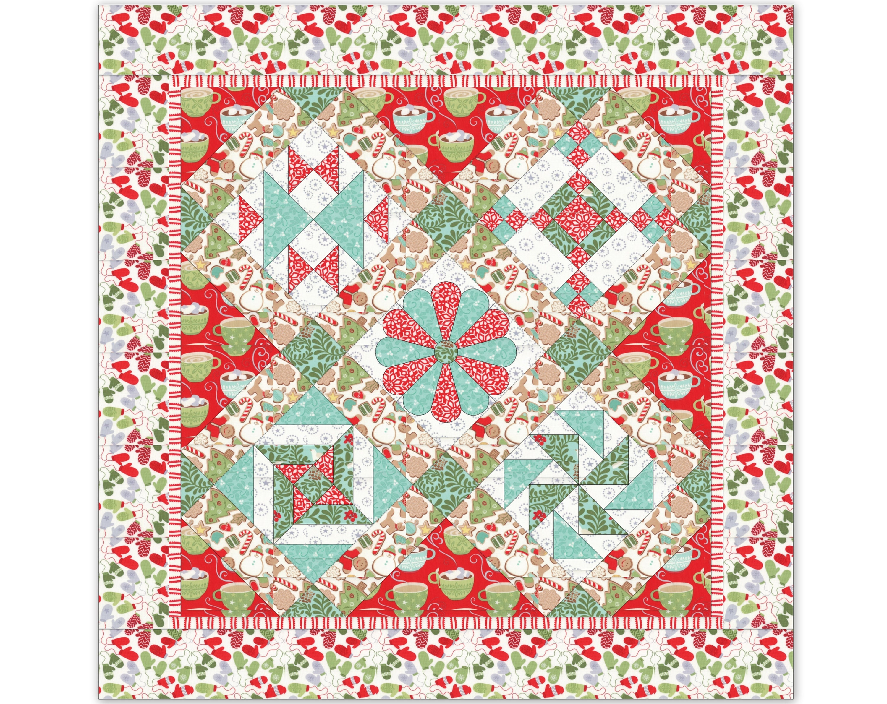 Classic Christmas Sampler PDF Quilt Pattern Beginner Friendly - Etsy
