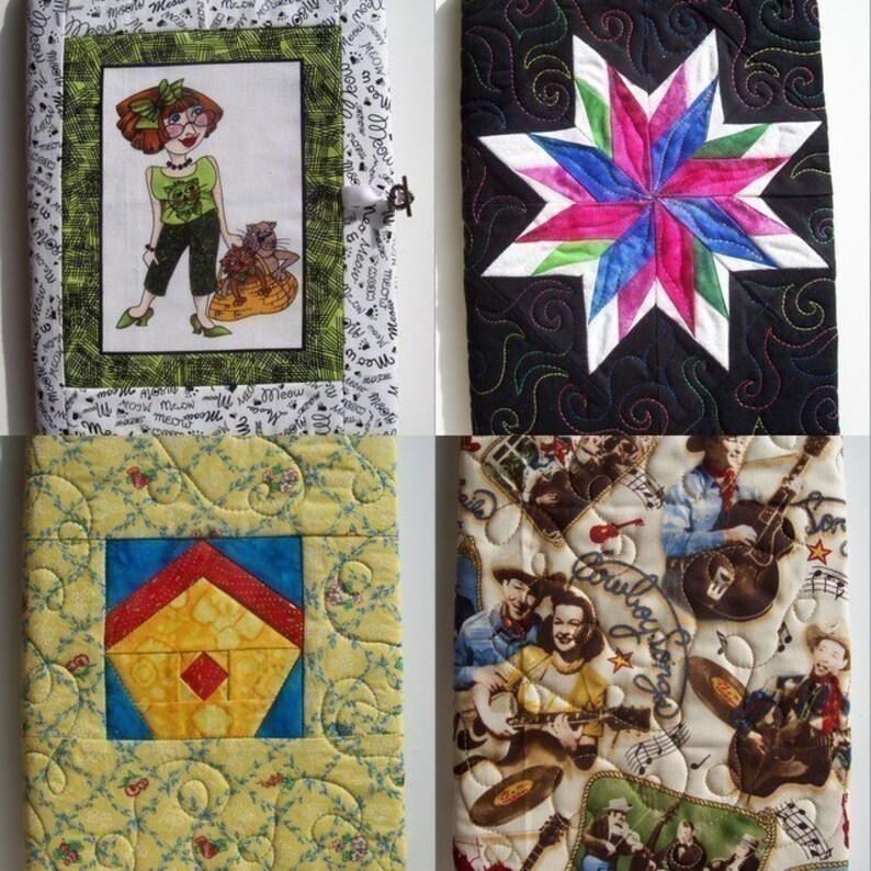 Quilted Composition Notebook Cover Pattern: Fabric Journal - Etsy