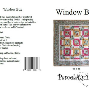 Window Box, Beginner PDF Quilt Pattern, Strip Pieced Quilt, Quick ...