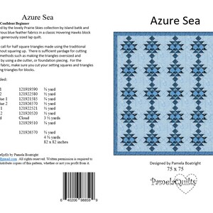 Large Lap Quilt PDF Pattern - Azure Sea - Etsy