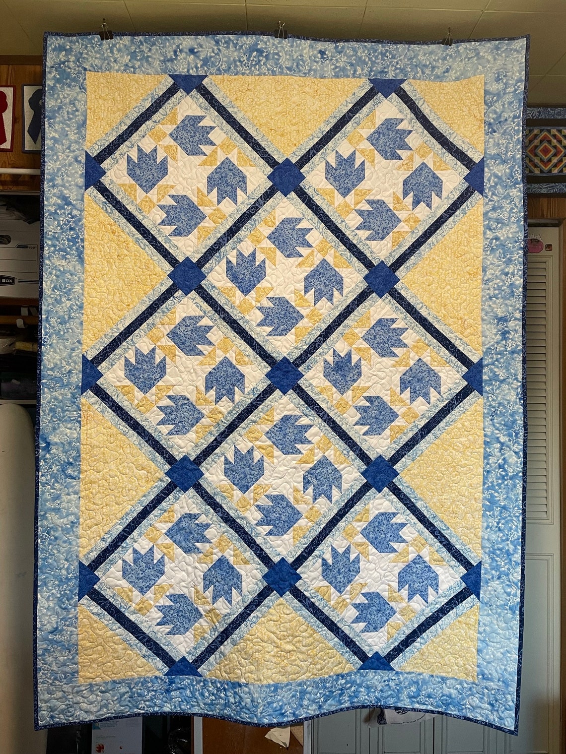 Swirling Thistle PDF Quilt Pattern Measures 51 X 72 - Etsy
