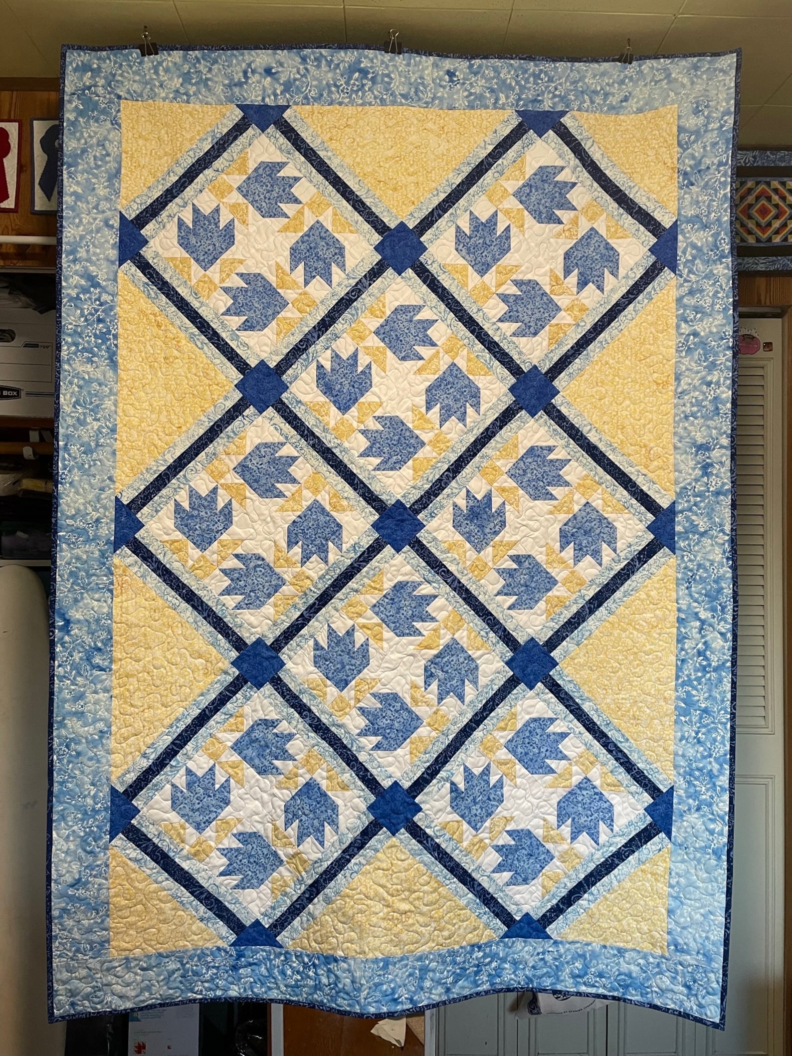 Swirling Thistle PDF Quilt Pattern Measures 51 X 72 - Etsy
