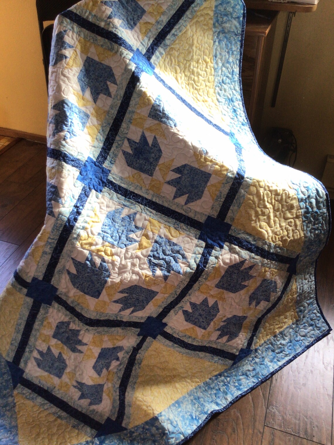 Swirling Thistle PDF Quilt Pattern Measures 51 X 72 - Etsy