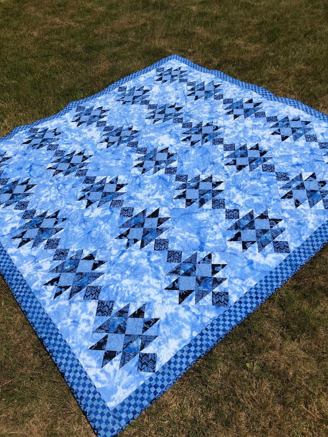 Large Lap Quilt PDF Pattern Azure Sea - Etsy