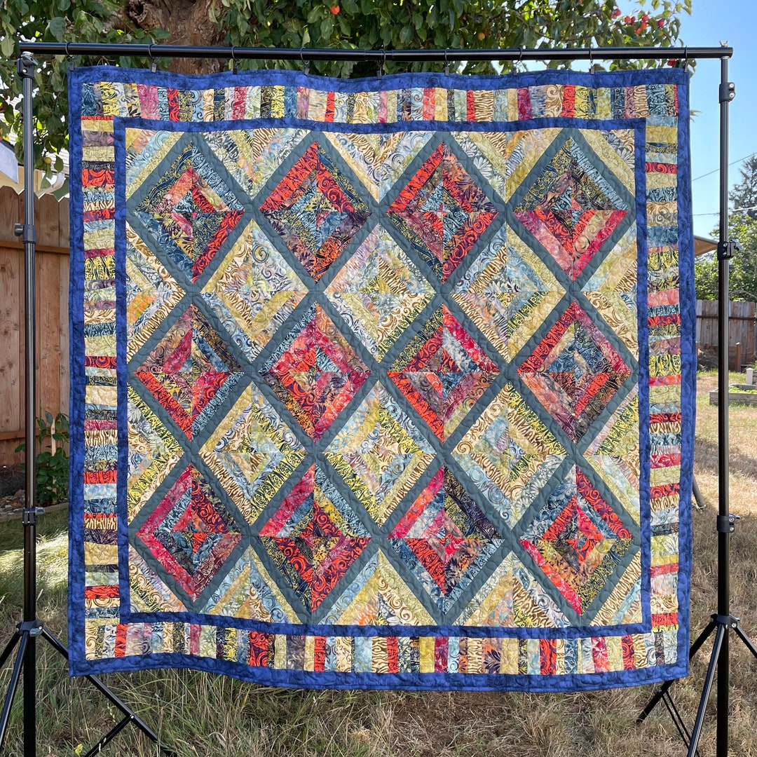 Deluxe Diamonds PDF Pattern for String Quilt, Multiple Sizes, Scrap ...