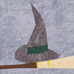 PDF Witch's Night Out Quilt Block Pattern 9 Inch Foundation Paper ...