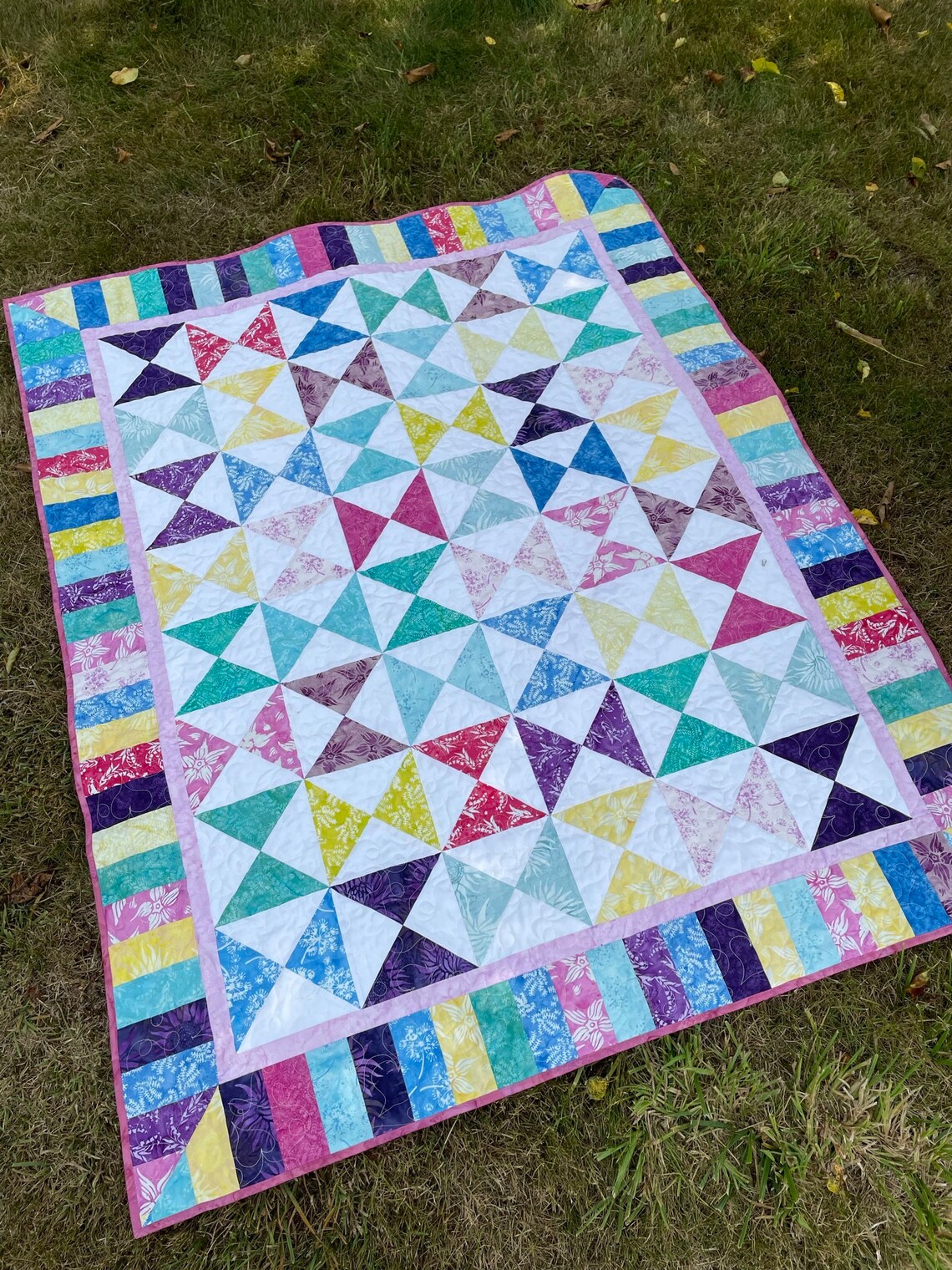Scrappy Quilt PDF Pattern in Lap or Twin Size Keeping Time - Etsy