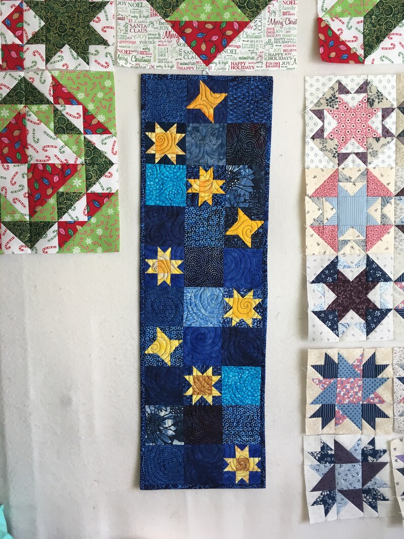 Under the Stars Mini Runner or Wall Hanging PDF Quilt Pattern - Etsy